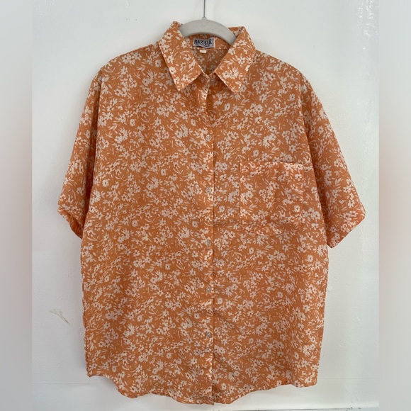 Tops | Vintage Patterned Button Down Shirt | Poshmark